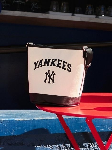 MLB Korea VARSITY BASIC CANVAS BUCKET BAG ショルダー バケットバッグ 3ABMS093N-50CRD ...