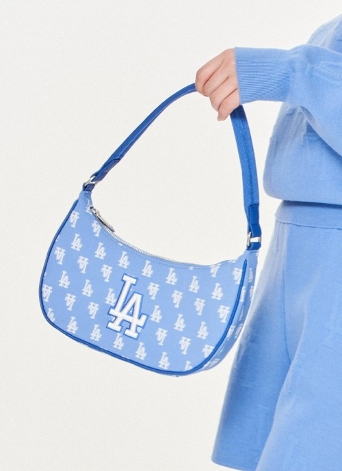 MLB Korea MONOGRAM JACQUARD HOBO BAG ジャカード ホーボーバッグ 3ABQS012N-50BGD ...
