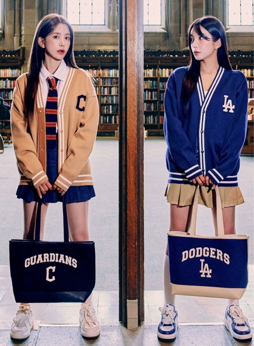 MLB Korea VARSITY BASIC CANVAS L TOTE BAG キャンバス トートバッグ 3AORL103N-50CRD ...