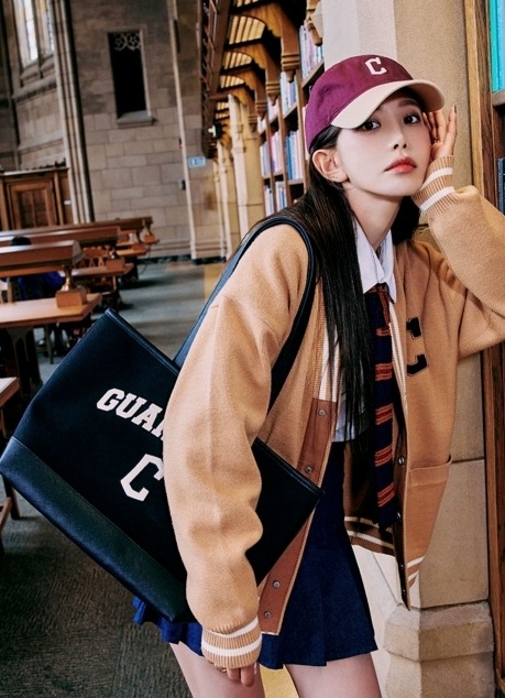 MLB Korea VARSITY BASIC CANVAS L TOTE BAG キャンバス トートバッグ 3AORL103N-50CRD ...