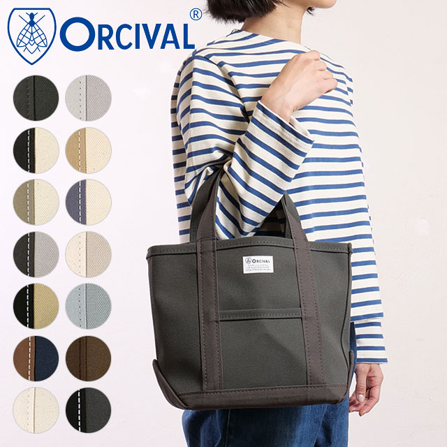 オーシバル ORCIVAL トートバッグ スモール [OR-H0285-KWC] TOTE BAG SMALL メンズ・レディース ユニセックス 鞄 日本製 キャンバストート 小サイズ 帆布 ネイビー MARINE/HAZELNUT 正規取扱店 オーシバル ORCIVAL トートバッグ スモール [OR-H0285-KWC] TOTE BAG
