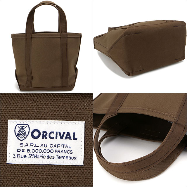 オーシバル ORCIVAL トートバッグ スモール [OR-H0285-KWC FW25] TOTE BAG SMALL メンズ・レディース ユニセックス 鞄 日本製 キャンバストート 小サイズ 帆布 ブラウン CHOCOLATE 正規取扱店 オーシバル ORCIVAL トートバッグ スモール [OR-H0285-KWC FW25] TOTE