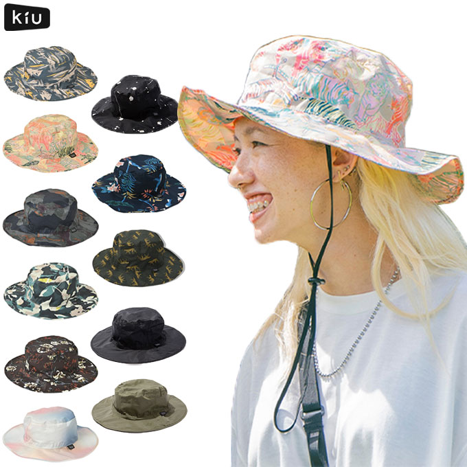 KiU（キウ）UV&RAIN パッカブル サファリハット（K85）帽子 レインハット カジュアル おしゃれ かわいい フェス キャンプ アウトドア 雨 撥水 防水 ユニセックス | カテゴリ ...