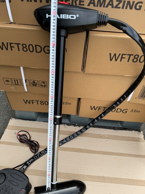 レンタルや平底アルミ、ゴムボに！HAIBO WFT54LB＜33インチ特注ショートシャフト＞無段階/フットコン/12V・54lb | HAIBO ハイボ・リチウム対応/電動モーター,フット ...
