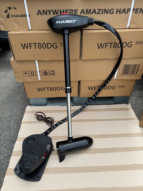 レンタルや平底アルミ、ゴムボに！HAIBO WFT54LB＜33インチ特注ショートシャフト＞無段階/フットコン/12V・54lb | HAIBO ハイボ・リチウム対応/電動モーター,フット ...