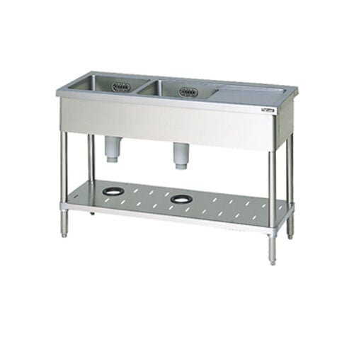 BSM2-126LN マルゼン 二槽水切付シンク