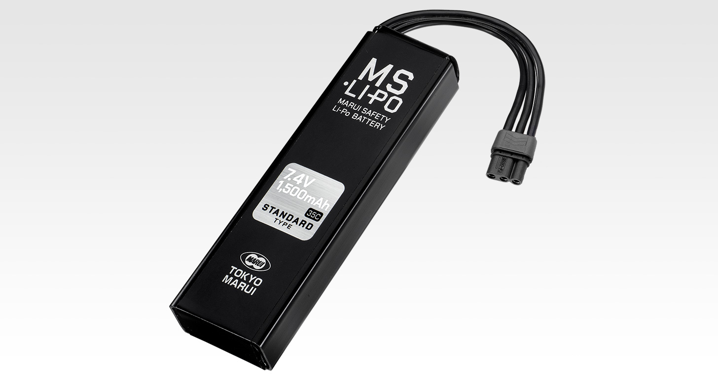 【店内全品5％OFFクーポン】マルイ MS Li-Po バッテリー 7.4v1500mAh スタンダードタイプ MR30コネクター ...