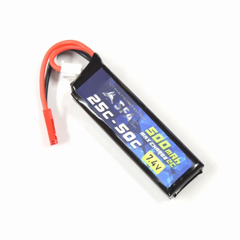 【店内全品5％OFFクーポン】SFA LIPOバッテリー 7.4V500mAh 25C-50C BECコネクタ 電動ハンドガン用 B-030B ...