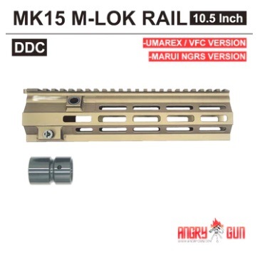 ANGRY GUN GEISSELE 10.5” HK416 SMR M-LOK MK15 レールハンドガード BK/DDC 次世代HK416 ...
