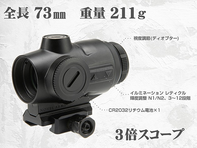 NOVEL ARMS×ハイパー道楽 ABSOLUTE MPS3 3X Micro Prism Sight (498) ノーベルアームズ ...