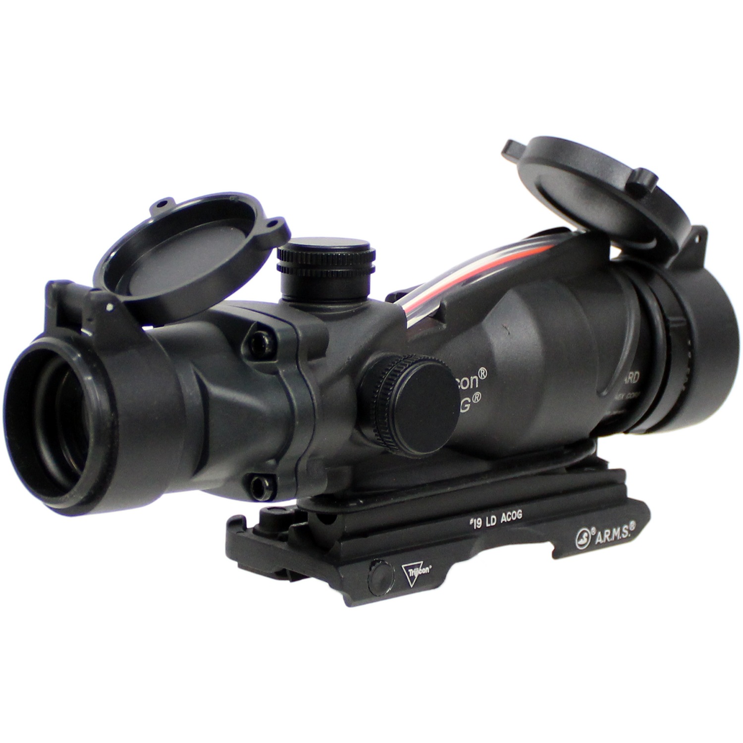 Holy Warrior TA31&ARMSタイプ 4倍 ACOG 集光ファイバースコープ QDマウント キルフラッシュ スコープカバー付 ...