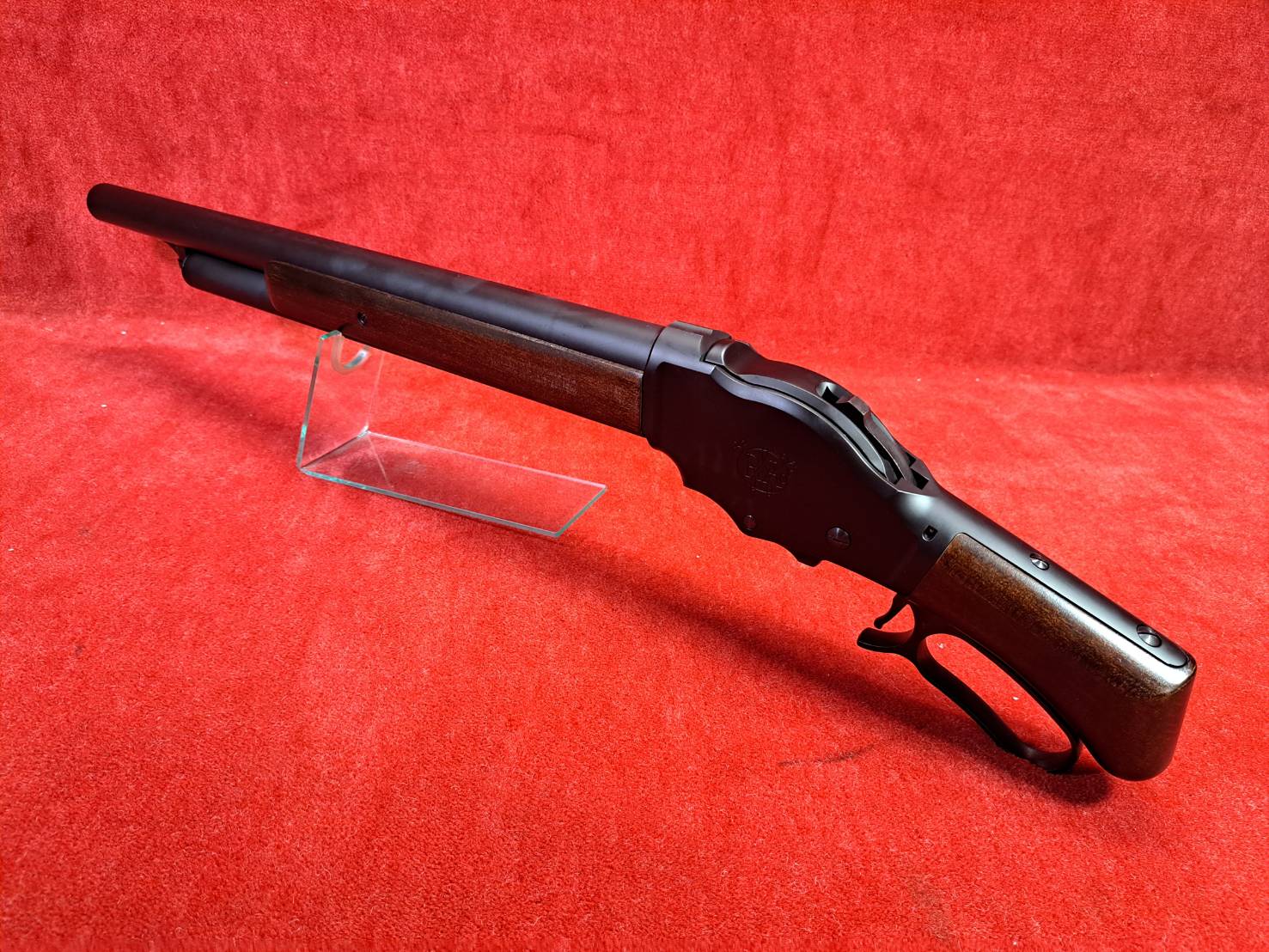 マルシン ライブカート ガスレバーアクションショットガン M1887ショート 木製ストックVer 6mmBB HW マットブラック ...