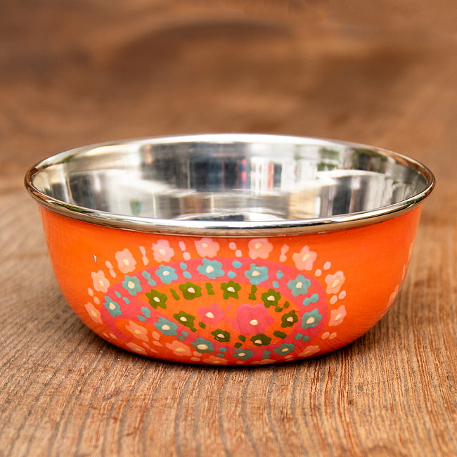 Imperfect products！Orange Paisley Kashmir Paint Saucer | すべての商品 | MOKORA工房