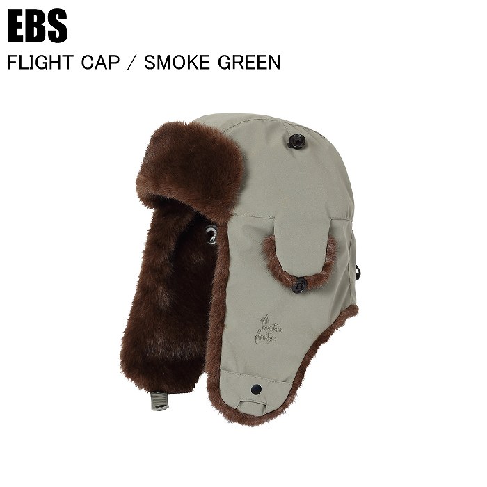 EBS エビス FLIGHT CAP フライトキャップ SMOKE GREEN 4500418 スノーボード キャップ 耳付き帽子 ぼうし ...