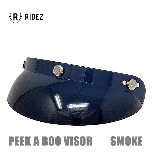 RIDEZ ライズ PEEK A BOO VISOR バイザー ショートバイザー 汎用 カラー：スモーク | ブランド別,RIDEZ／ライズ ...