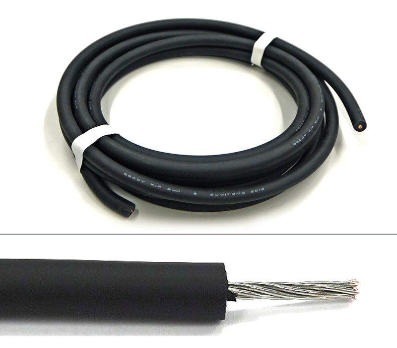 KIP 高圧絶縁電線 8sq | 長さ4,000 mm〔1D-1〕 | 電気工事士技能試験セット 専門店 モズシリーズ株式会社ジャパンエレグロス