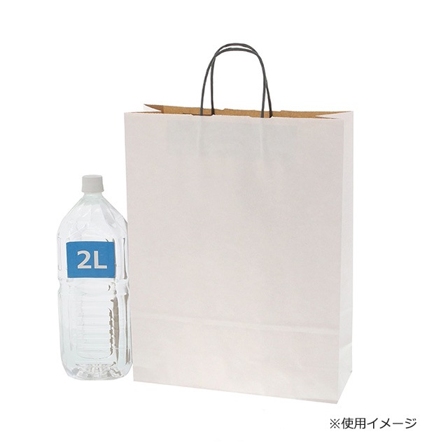 2才（320×115×410）エコデュオWH 手提げ紙袋 25CB【送料無料/代引不可】（200枚/箱） の通販｜梱包名人