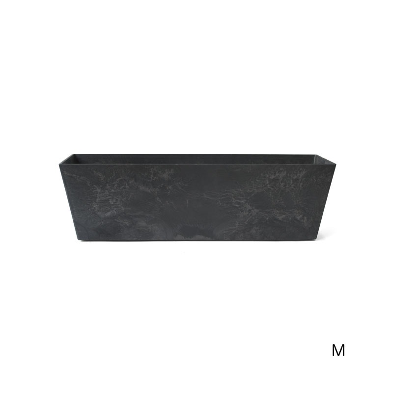 ART STONE CONTAINER SQUARE / Black