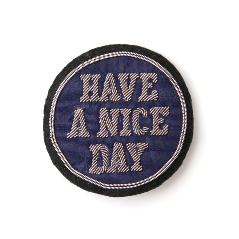 【SALE】EMBLEM BADGE / HAVE A NICE DAY （Navy）