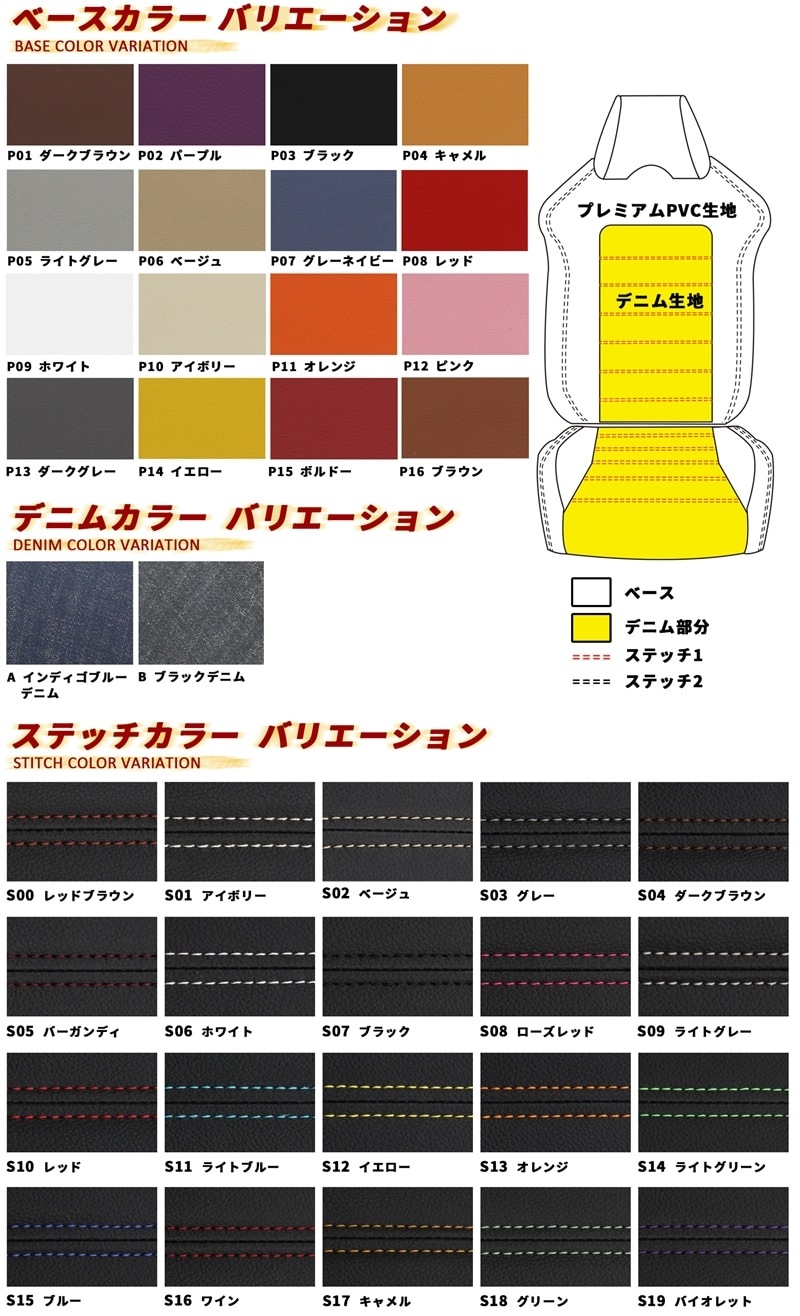 ウイングロード シートカバー CD-W10 デニム シートカバー 全席セット スポーティーライン シリーズ Y12 JY12 NY12 車 シートカバー 難燃証明書付き カー用品 内装パーツ ...