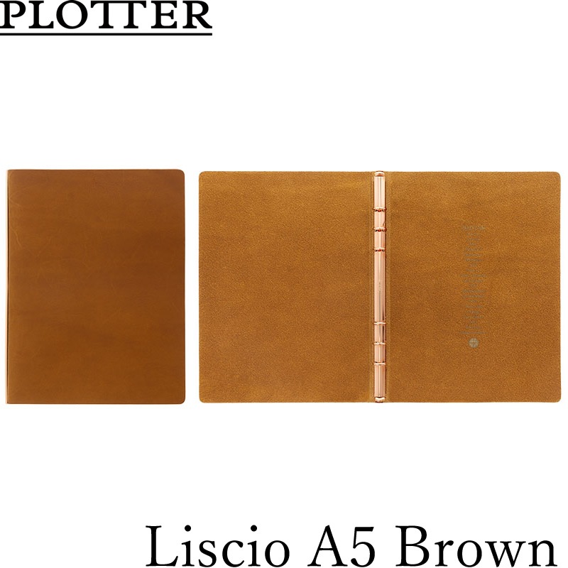 【リング：コッパー】ノックス プロッター システム手帳 本革 リスシオ A5サイズ 6穴リング レザーバインダー ブラウン KNOX PLOTTER | あいうえお順キーワード,システム手帳 ...