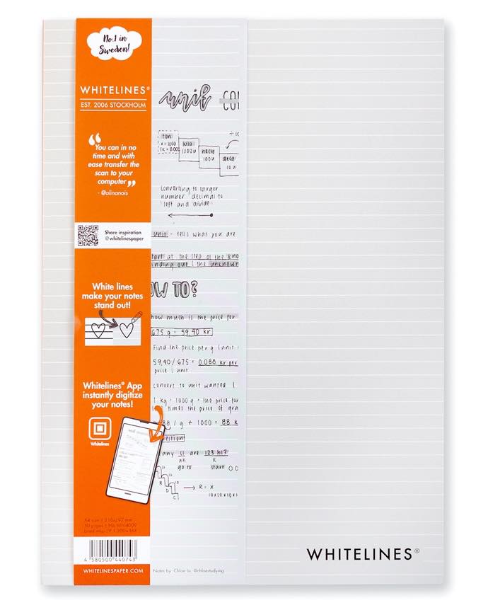 WHITELINES（ホワイトラインズ） ラインパットA4(横罫7mm) WH-4009 | あいうえお順キーワード,ノート/ノートカバー | ナガサワ文具センター公式オンラインショップ