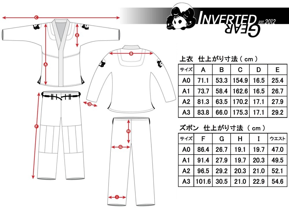 Inverted Gear(インバーテッド ギア) Panda 400 Gi 黒 | 道衣,柔術着(海外製) | | 格闘技プロショップ 名古屋イサミ