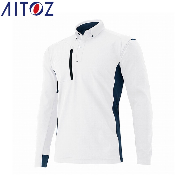 AITOZ アイトス 10612 長袖ポロシャツ（男女兼用） SS S M L LL 3L 4L 5L 6L 作業着 作業服 | 長袖 | W4