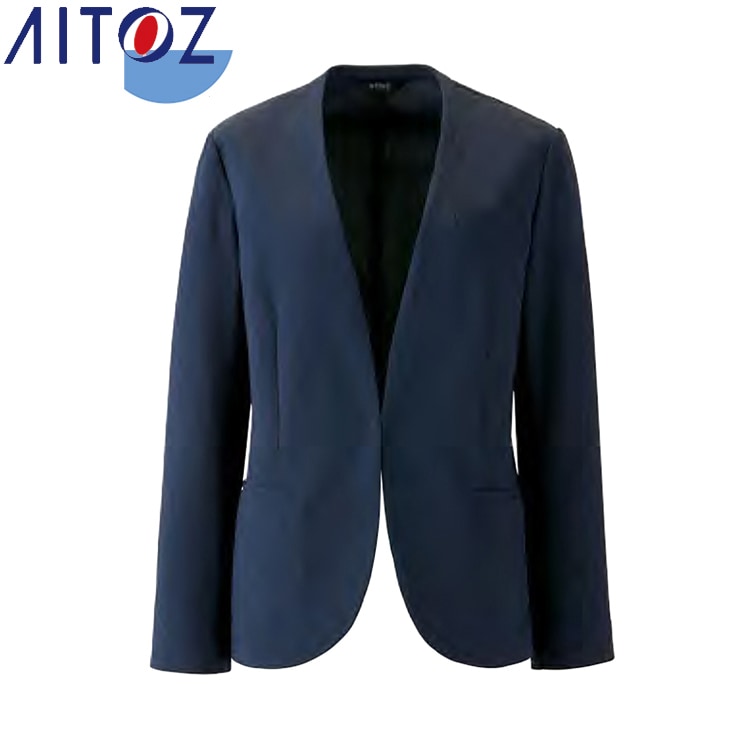 AITOZ アイトス 630020 レディースノーカラージャケット 5 7 9 11 13 15 17 19 21 23 作業着 作業服 | ジャケット | W4