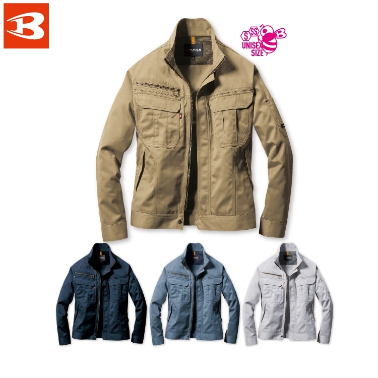 BURTLE バートル 6091 ジャケット SS S M L LL 3L 4L 5L オールシーズン対応 作業着 作業服 ポリ綿 制電素材 ユニセックス | ジャケット | W4