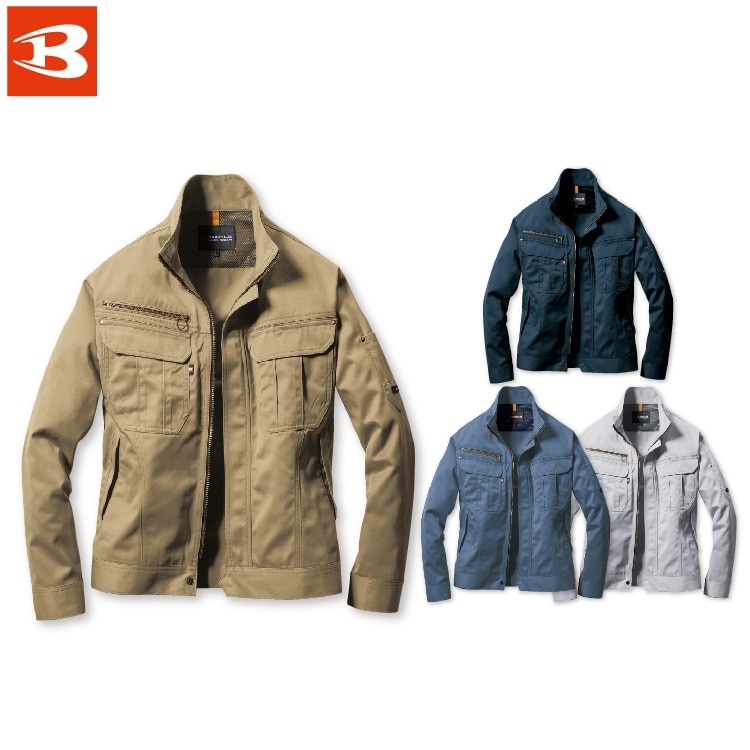 BURTLE バートル 6101 ジャケット SS S M L LL 3L 4L 5L オールシーズン対応 作業着 作業服 ポリ綿 制電素材 ユニセックス | ジャケット | W4