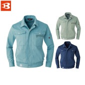 BURTLE バートル 615 長袖ブルゾン S M L LL 3L 4L 5L オールシーズン対応 作業着 作業服 ポリ綿 制電素材 | 長袖 | W4