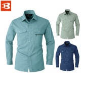 BURTLE バートル 620 長袖シャツ S M L LL 3L 4L 5L オールシーズン対応 作業着 作業服 ポリ綿 制電素材 | 長袖 | W4