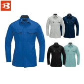 BURTLE バートル 7063 長袖シャツ S M L LL 3L 4L 5L オールシーズン対応 作業着 作業服 ポリ綿 吸汗速乾 制電素材 | 長袖 | W4