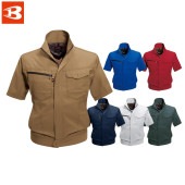 BURTLE バートル 7092 半袖ジャケット SS S M L LL 3L 4L 5L オールシーズン対応 作業着 作業服 強ｽﾄﾚｯﾁ ポリ綿 吸汗速乾 制電素材 ユニセックス | 半袖 ...