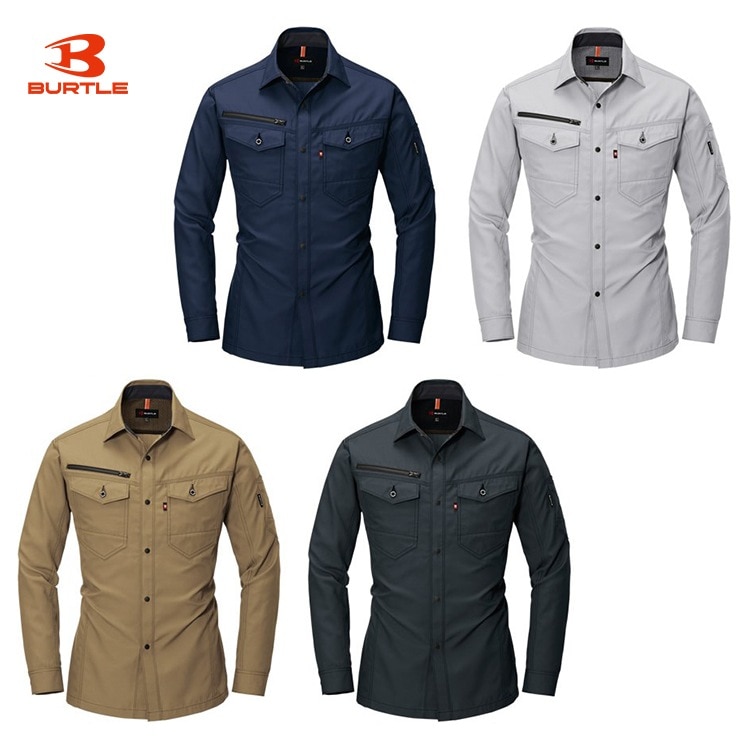 BURTLE バートル 9085 長袖シャツ SS S M L LL 3L 4L 5L オールシーズン対応 作業着 作業服 | 長袖 | W4