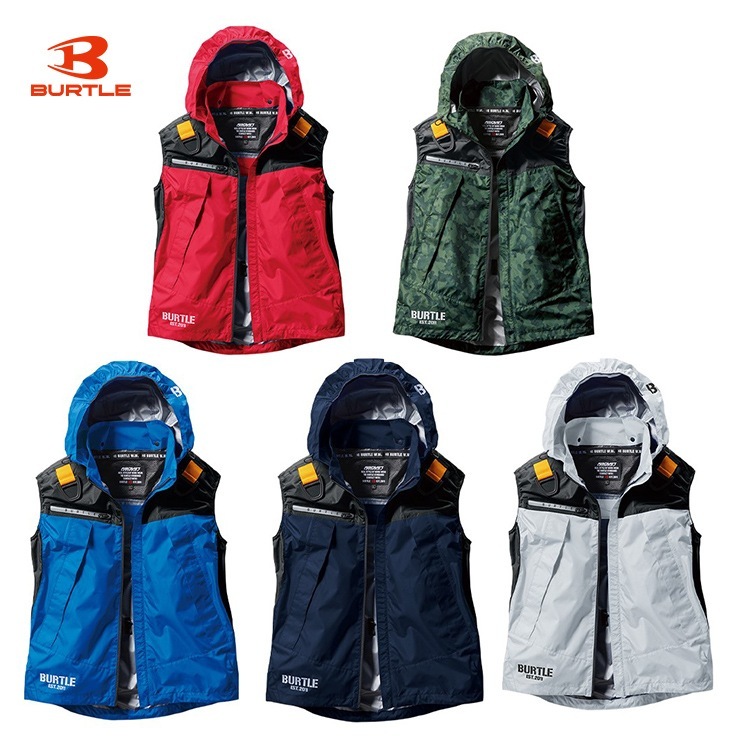 BURTLE バートル AC1194 フーディベスト S M L XL XXL 3XL オールシーズン対応 作業着 作業服 | ベスト | W4