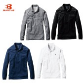 BURTLE バートル 165 長袖ポロシャツ SS S M L XL XXL 3XL オールシーズン対応 作業着 作業服 | 長袖 | W4