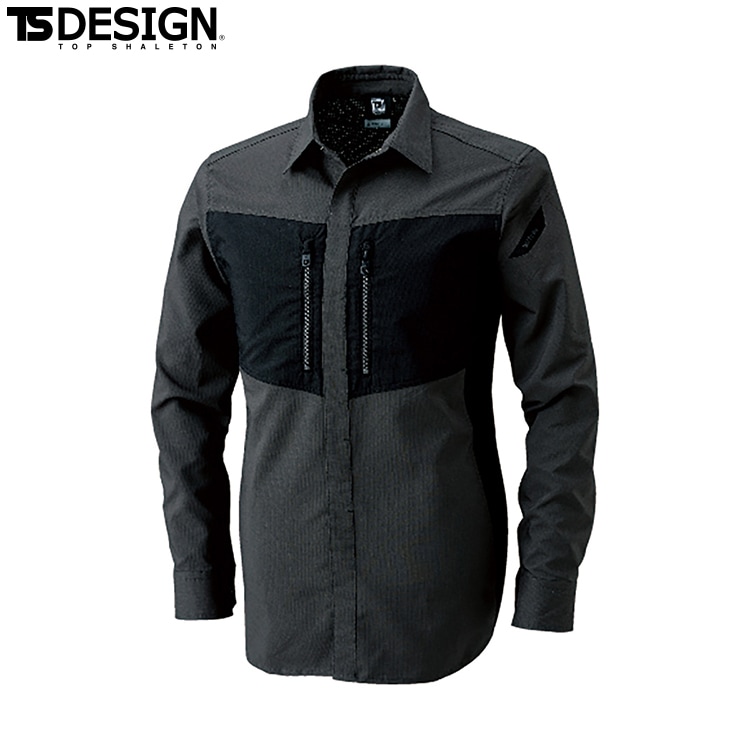 TSDESIGN TSデザイン 84605 ハイブリッドストレッチシャツ SS S M L LL 3L 4L 5L 6L 作業着 作業服 強ｽﾄﾚｯﾁ ポリ 吸汗速乾 | シャツ | W4