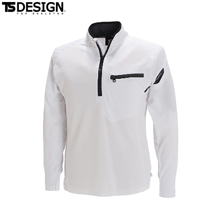 TSDESIGN TSデザイン 846305 ワークニットロングシャツ SS S M L LL 3L 4L 5L 6L 作業着 作業服 強ｽﾄﾚｯﾁ ポリ 吸汗速乾 | シャツ | W4