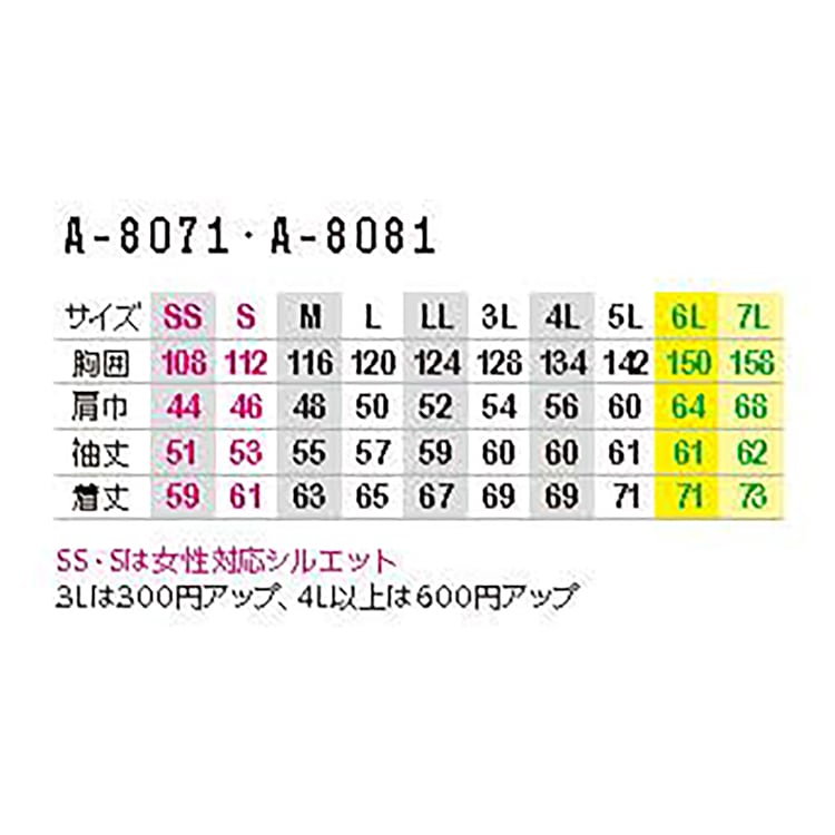 CO-COS コーコス A-8081長袖ブルゾン SS S M L LL 3L 4L 5L 6L 7L オールシーズン対応ワークウェア 作業着 作業服 セール中！！ | 長袖 | W4