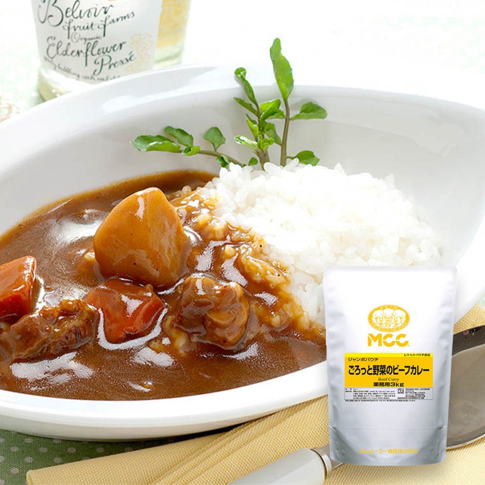 MCC ジャンボパウチ ごろっと野菜のビーフカレー 3kg×4パックセット | レトルト・料理の素,カレー のネット通販|食のプロ御用達の業務用・給食用食品・冷凍食品通販ナカヤマフーズオンライン