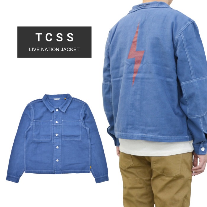 TCSS (ティーシーエスエス) ジャケット LIVE NATION JACKET キャンバスジャケット メンズ アウター ブルー S-XL ...