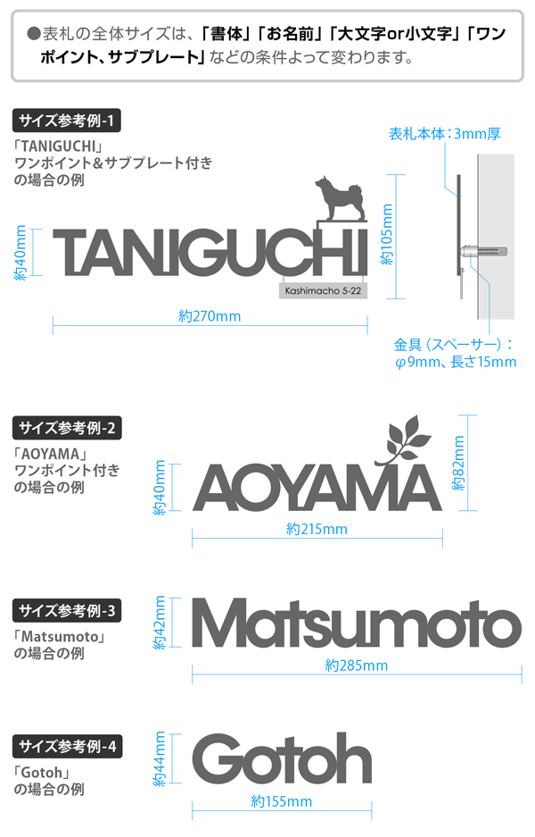 表札 KMIR-BK-N1（アイアン調表札／ゴシック系書体）KMアイアン | 切文字＆アイアン調表札,KMアイアン | ネームプラザ