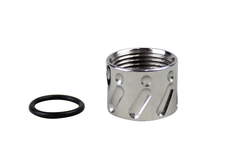 5KU Twist fluted/Dimple スレッドプロテクター Silver (14mm逆ネジ)【メール便可能/他のメール便対象商品との ...