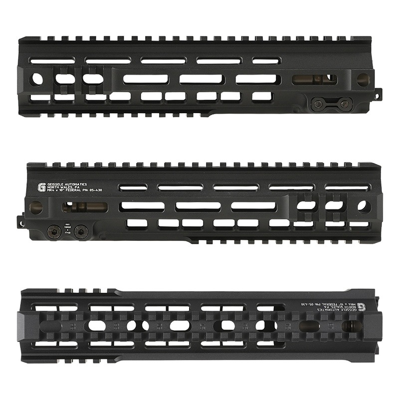 Zparts Geissele Mk4 10inch M-LOKハンドガード Federal刻印 (VFC M4 GBB対応) Black | エアガンパーツ,レールシステム（RAS ...