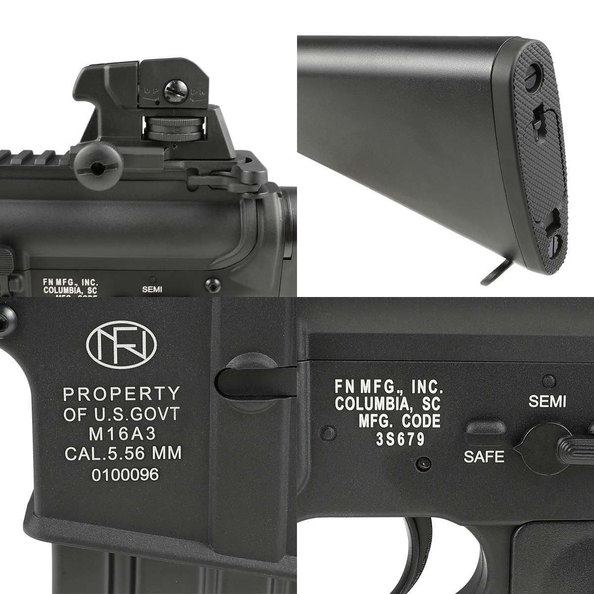 SRC FN M16A3 フルメタル電動ガン ライフル NV (FN Marking JP Ver.) エアガン | エアガン本体,電動ガン ...