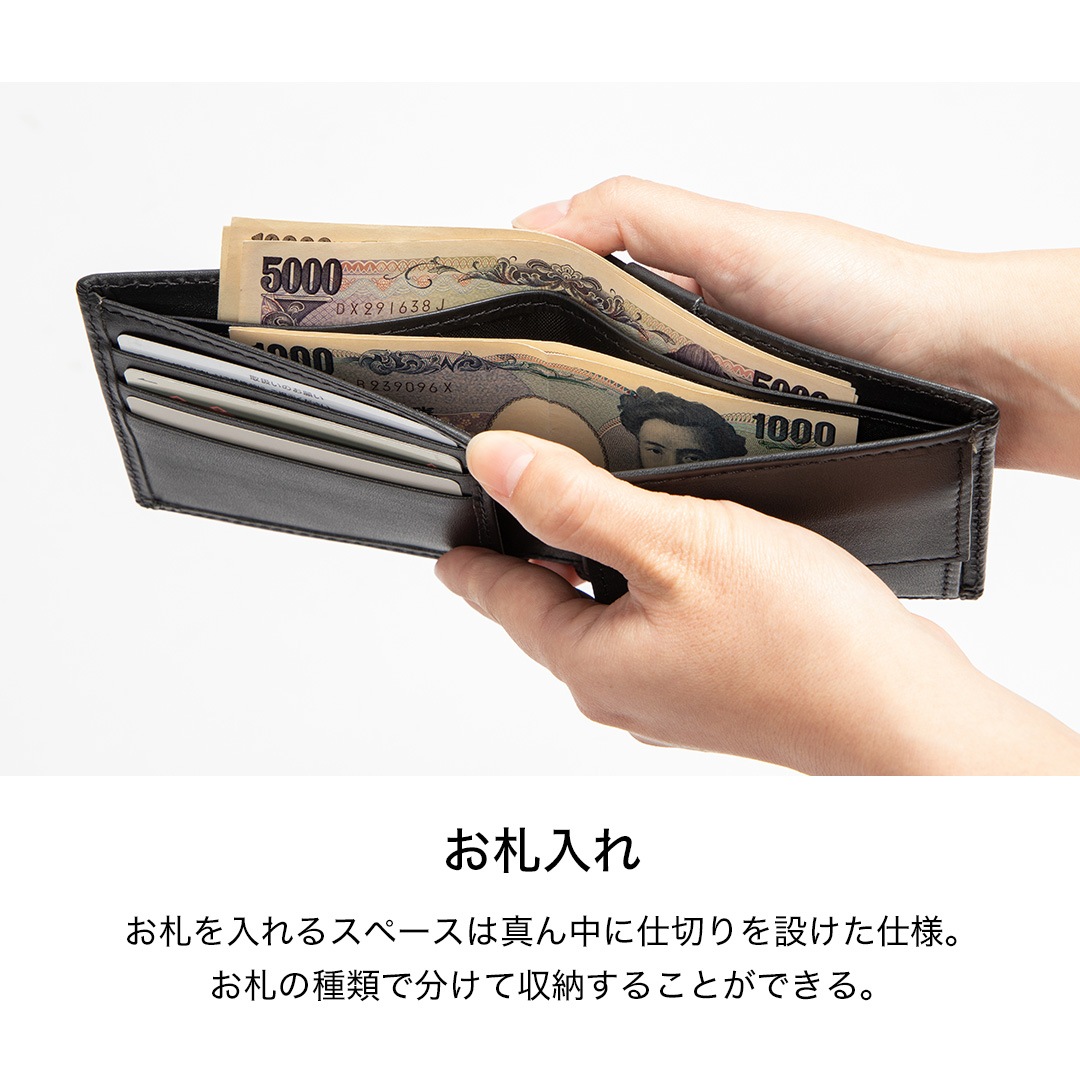 バイク 2つ折りレザーウォレット[W-119] レザーウォレット