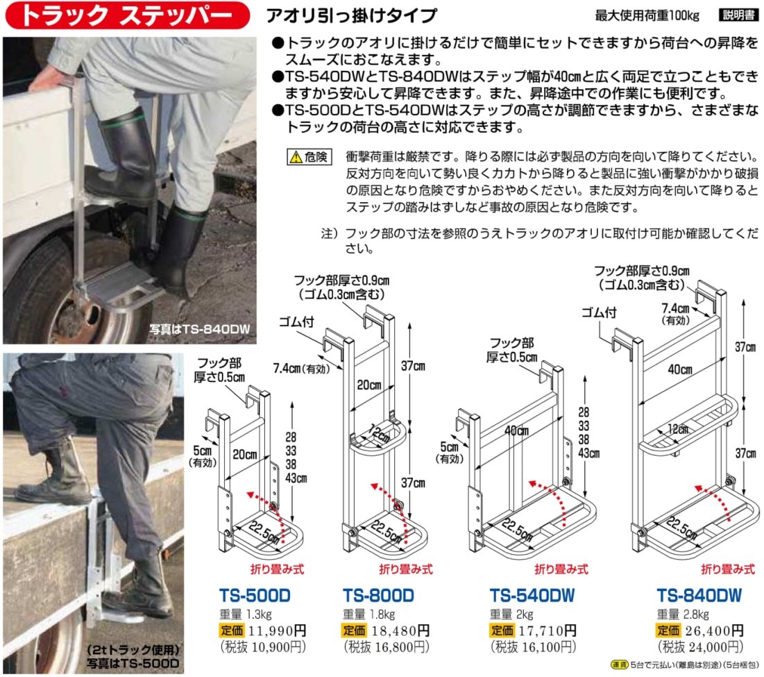 HARAX TS-840DW トラックステッパー ハラックス 長谷川工業 トラックステップ LM-13 ・ LM-15 ・ ステップ ...