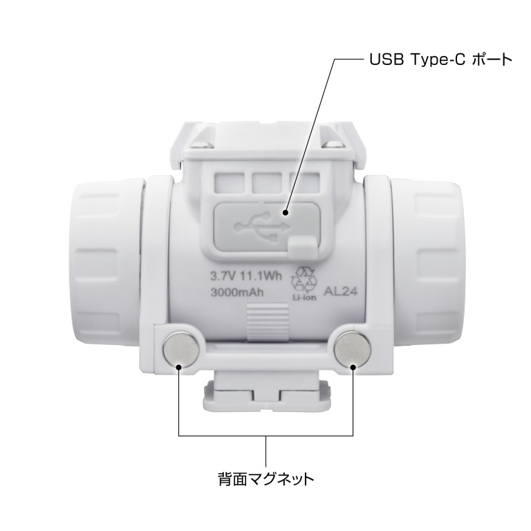 セフヘッドライト MD 500lm 大径照射 内蔵充電池 SFNDM50A-N30 ・ SFNDM50A-N30W TJMデザイン ...